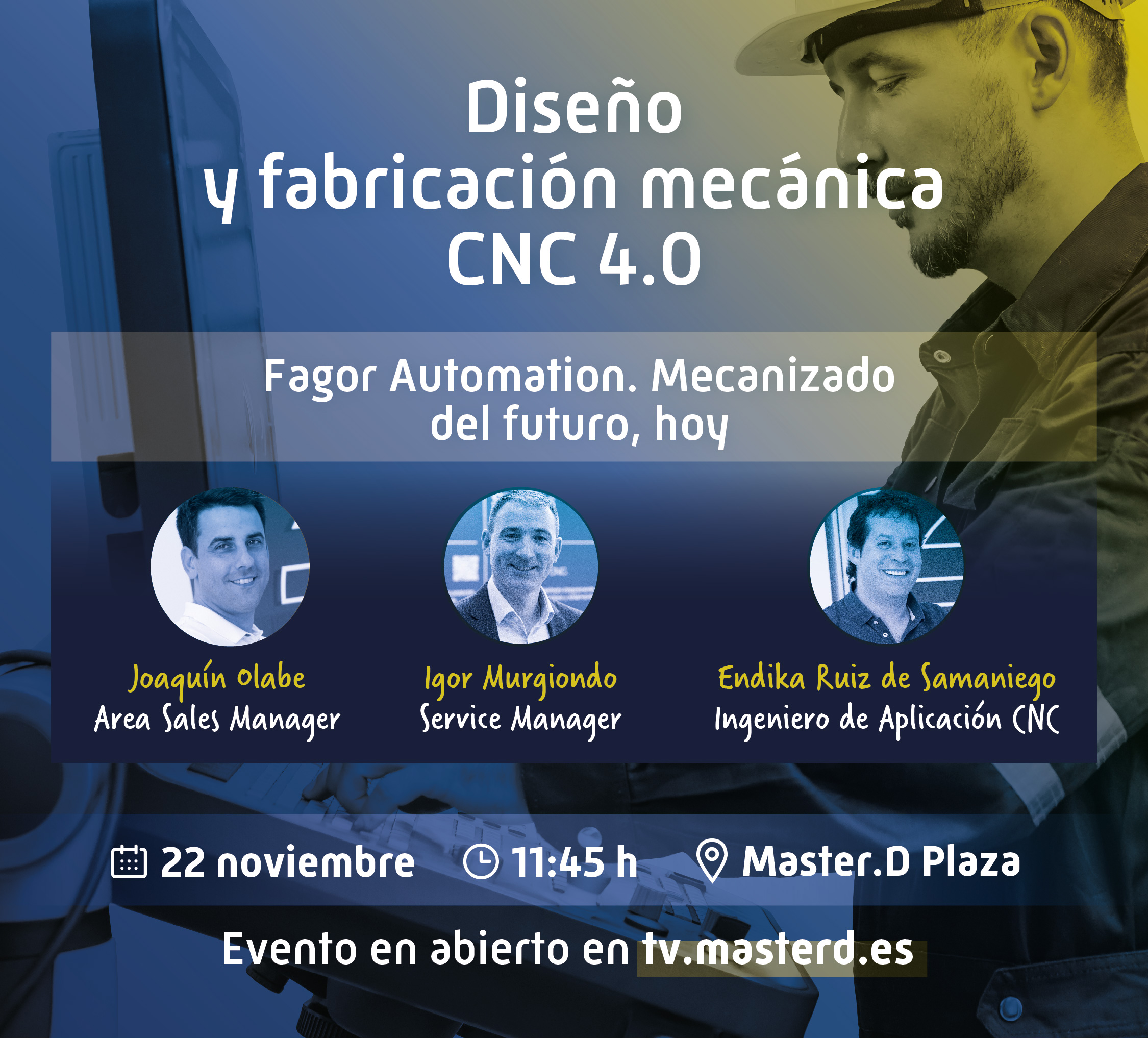 Jornada de Diseño y fabricación mecánica CNC 4.0 | Fagor Automation